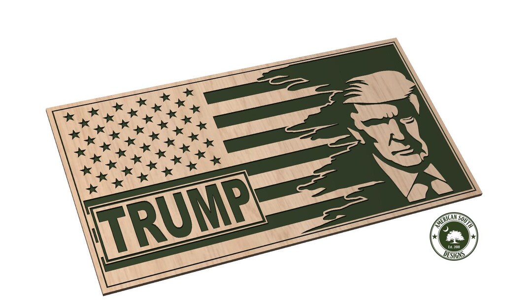 Tattered American Flag With Trump - SVG - Digital Download - Etsy
