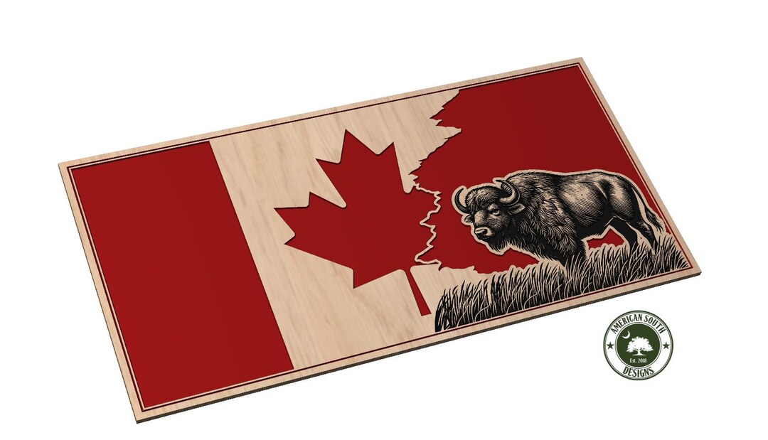 Tattered Flag 3 Canada - Bison - SVG - Digital Download - Etsy