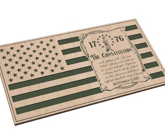 Glowforge Digital Laser Ready Design File Flag We the People 1776 ...