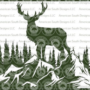 Mountain, Buck, Trees - SVG - Digital Download - Etsy