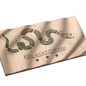 Wavy Join or Get Stacked Flag 3D Model ***CRV File Vectric Vcarve ...