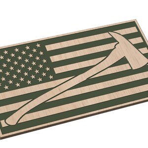 Firefighter Axe Flag SVG - Etsy