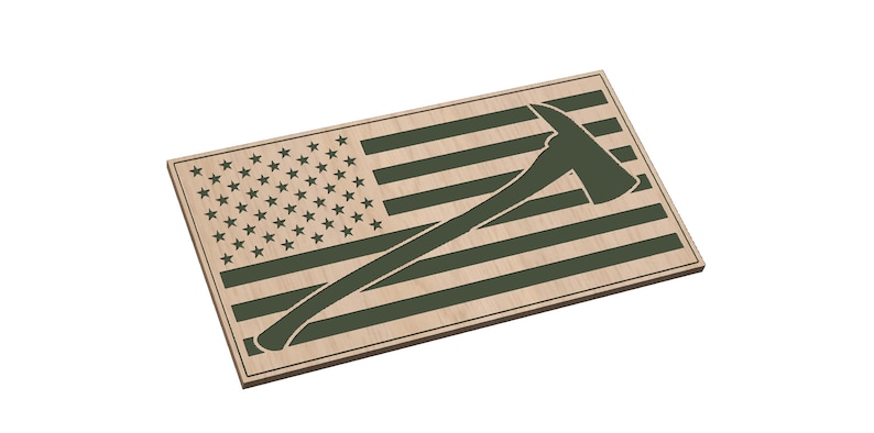 Firefighter Axe Flag SVG - Etsy