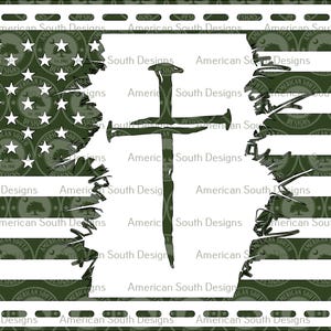 Tattered Flag With Cross - Stitching - SVG - CNC Laser File (digital ...