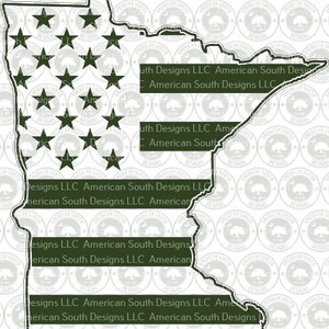 Minnesota Shaped American Flag - SVG - CNC Laser File (digital Download ...