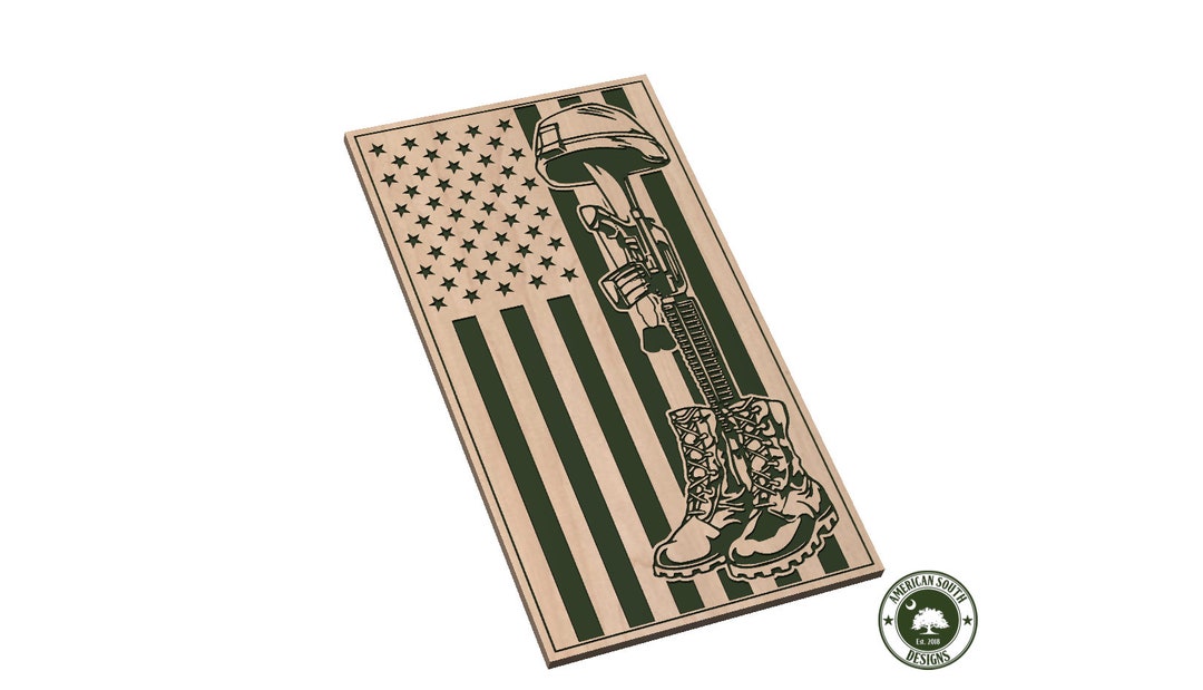 Vertical American Flag With Battle Cross - SVG - Digital Download - Etsy