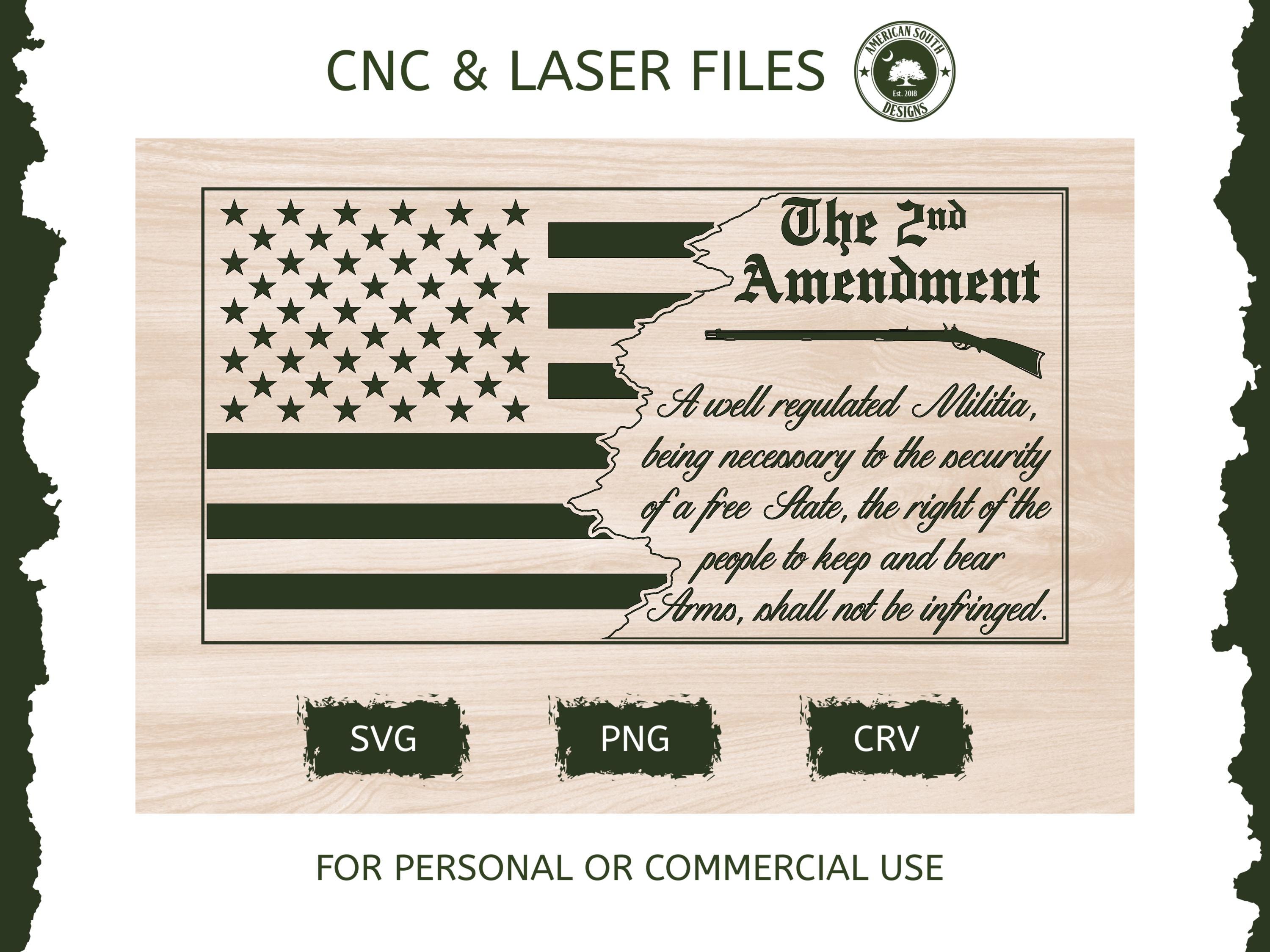Tattered Flag 3 - the 2nd Amendment - SVG - CNC Laser File (digital ...