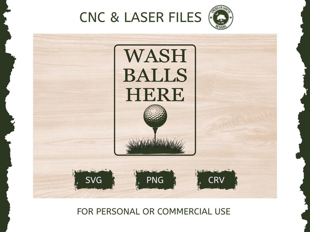Wash Balls Here - Golf Sign - SVG - CNC Laser File (digital Download ...