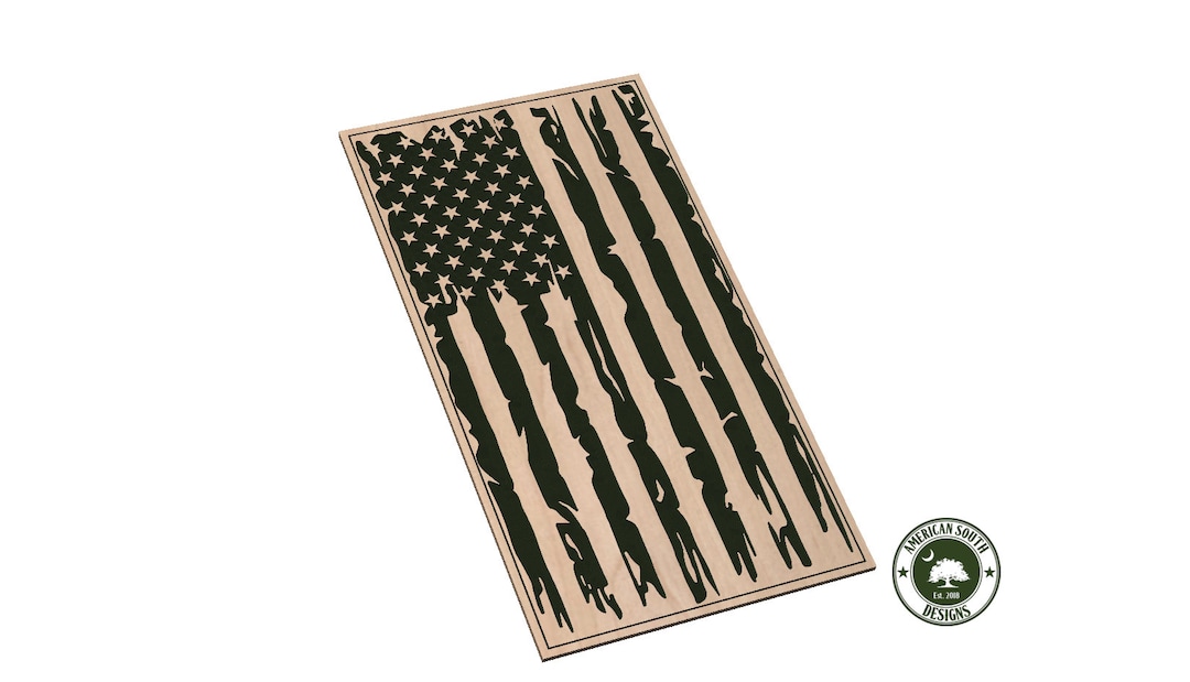 Distressed Flag - Vertical - SVG - CNC Laser File (digital Download) - Etsy