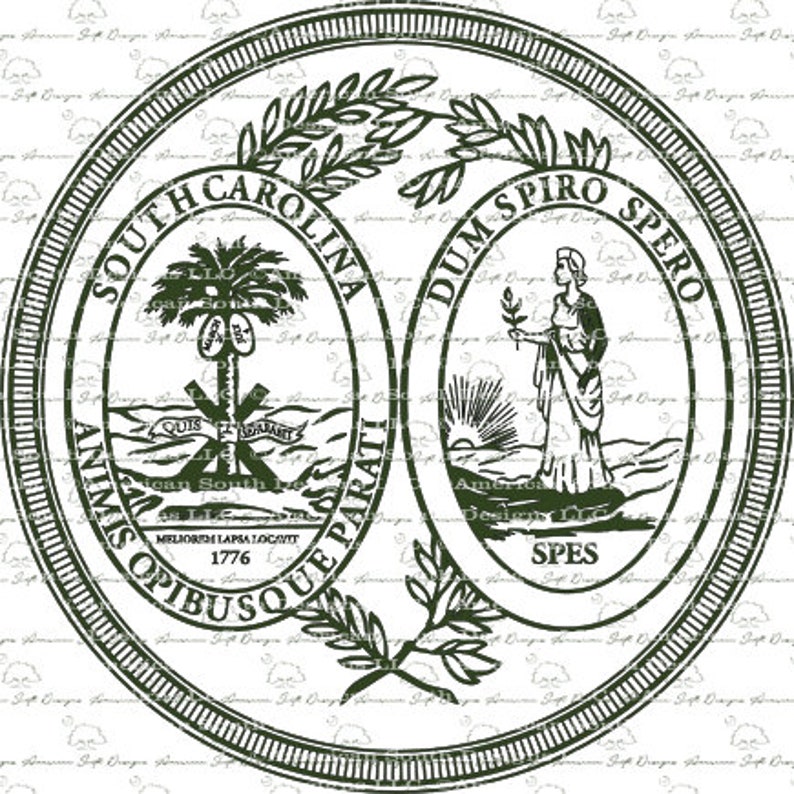South Carolina State Seal SVG - Etsy