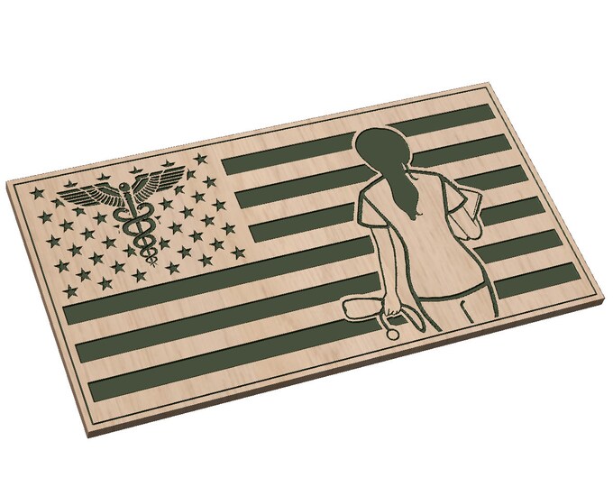Nurse Thin Line Flag - Etsy