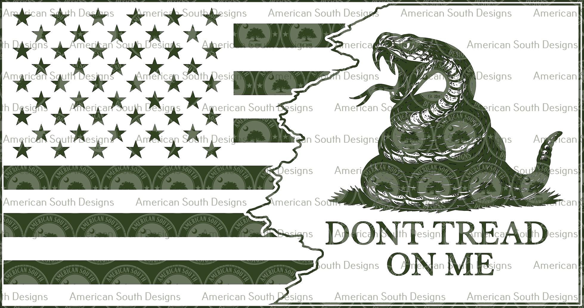 Tattered Flag 3 - Modern Gadsden - SVG - CNC Laser File (digital ...