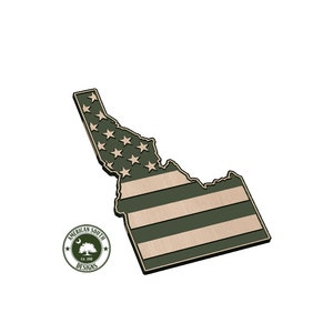 Idaho Shaped American Flag SVG - Etsy