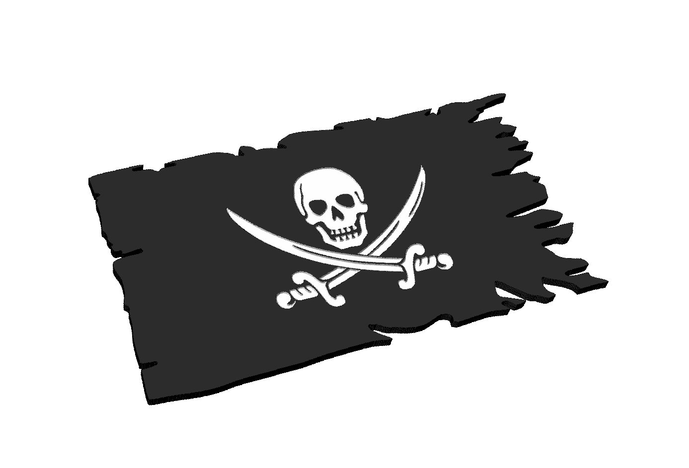 Ripped Pirate Flag