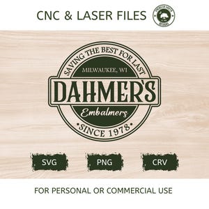 Halloween Sign 8 Dahmer's Embalmers - SVG - CNC Laser File (digital ...