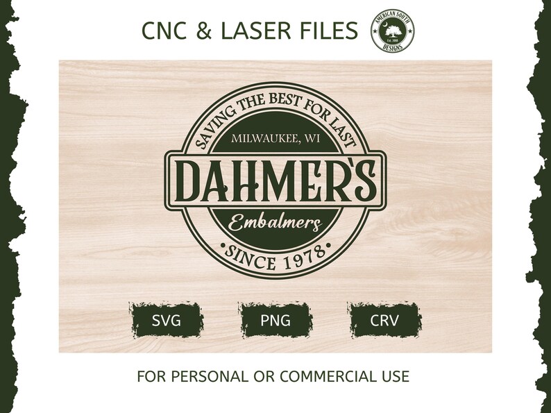 Halloween Sign 8 Dahmer's Embalmers - SVG - CNC Laser File (digital ...