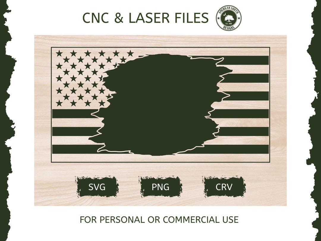 Tattered Flag Design 11 - SVG - CNC Laser File (digital Download) - Etsy