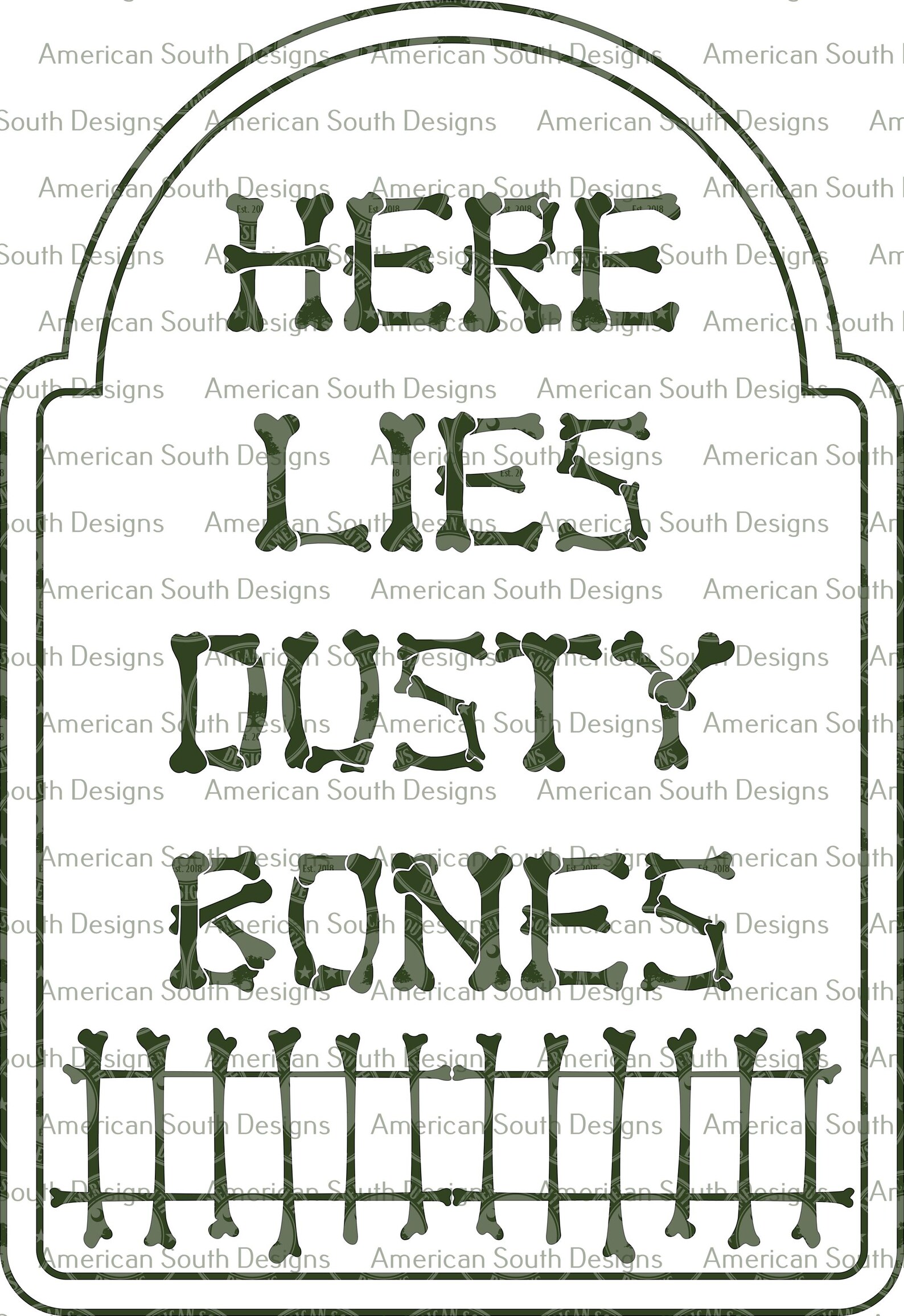 Tombstone - Dusty Bones - SVG - Digital Download - Etsy