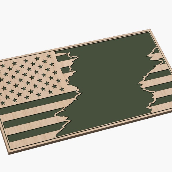 Torn Flag Svg - Etsy