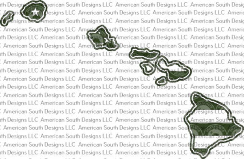 Hawaii Shaped American Flag - SVG - CNC Laser File (digital Download ...