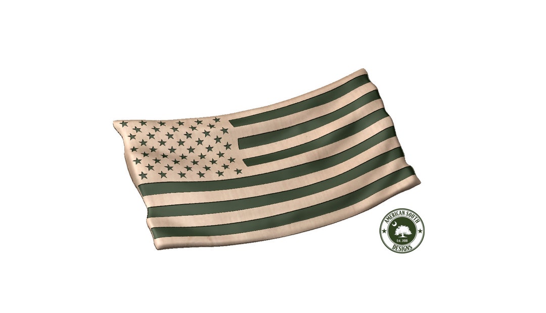 Draped 3D Flag Blank With American Flag Overlay STL, - Digital Download ...