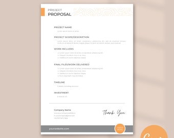 Minimal Proposal Template | Professional, Simple Work Bid | Client ...