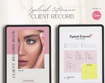 Eyelash Extension Client Record | Client Information Card | Eyelash ...