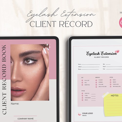 Editable Eyelash Extension Client Record Client Information - Etsy