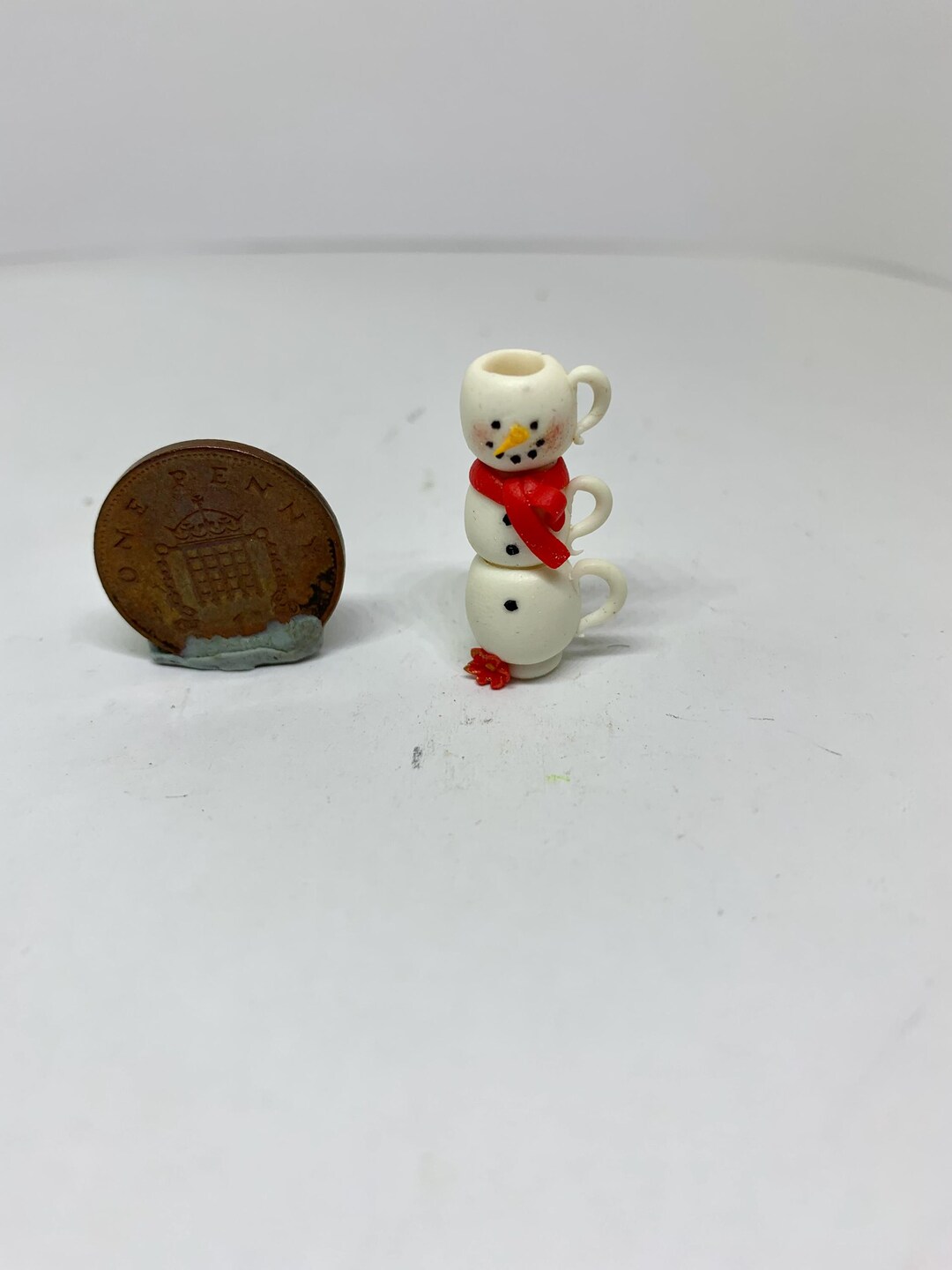 12th Scale Stackable Snowman Cups Ooak Handmade Collectable Miniature ...