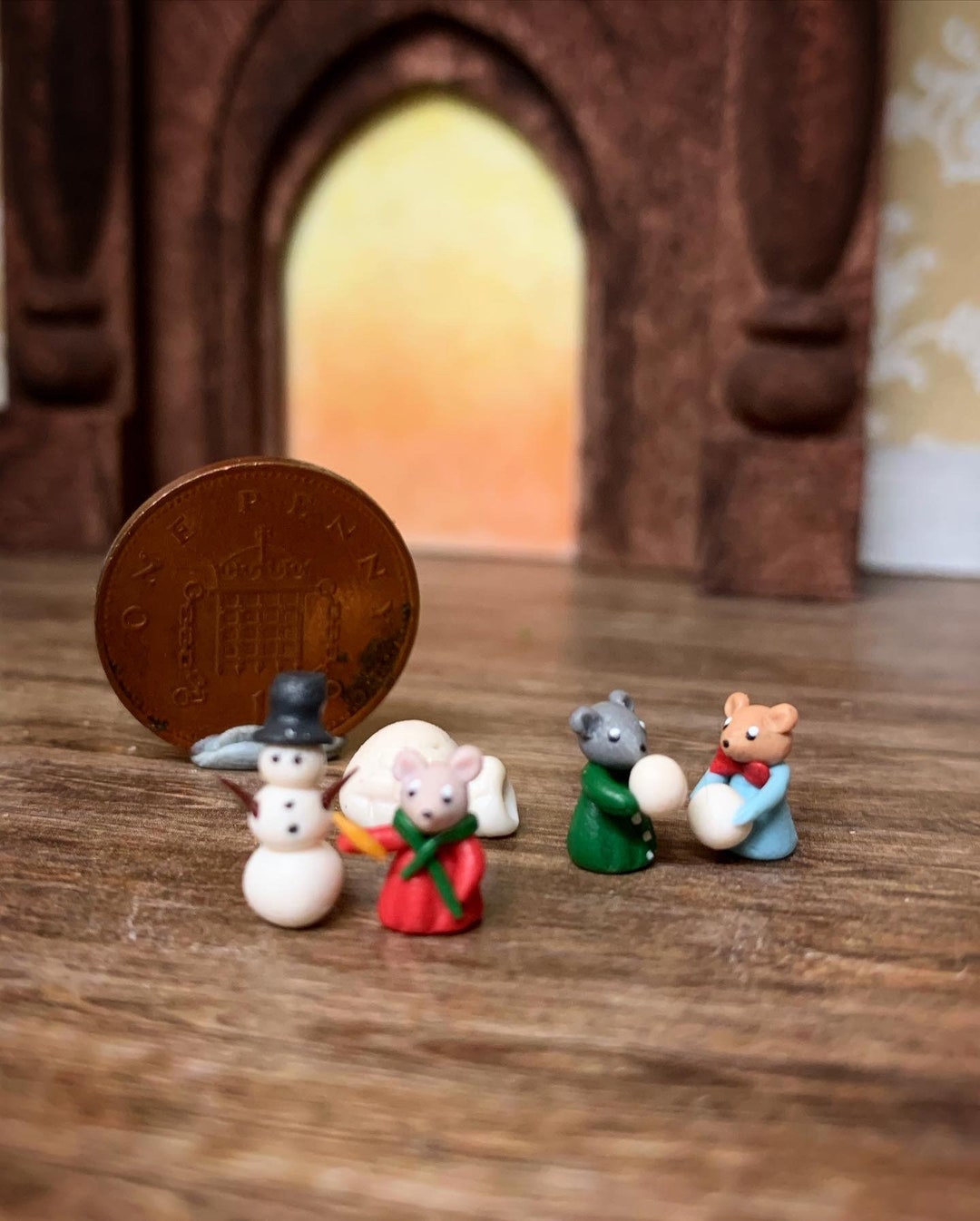 144th Scale Snowy Play Set Ooak Handmade Collectable Miniature - Etsy