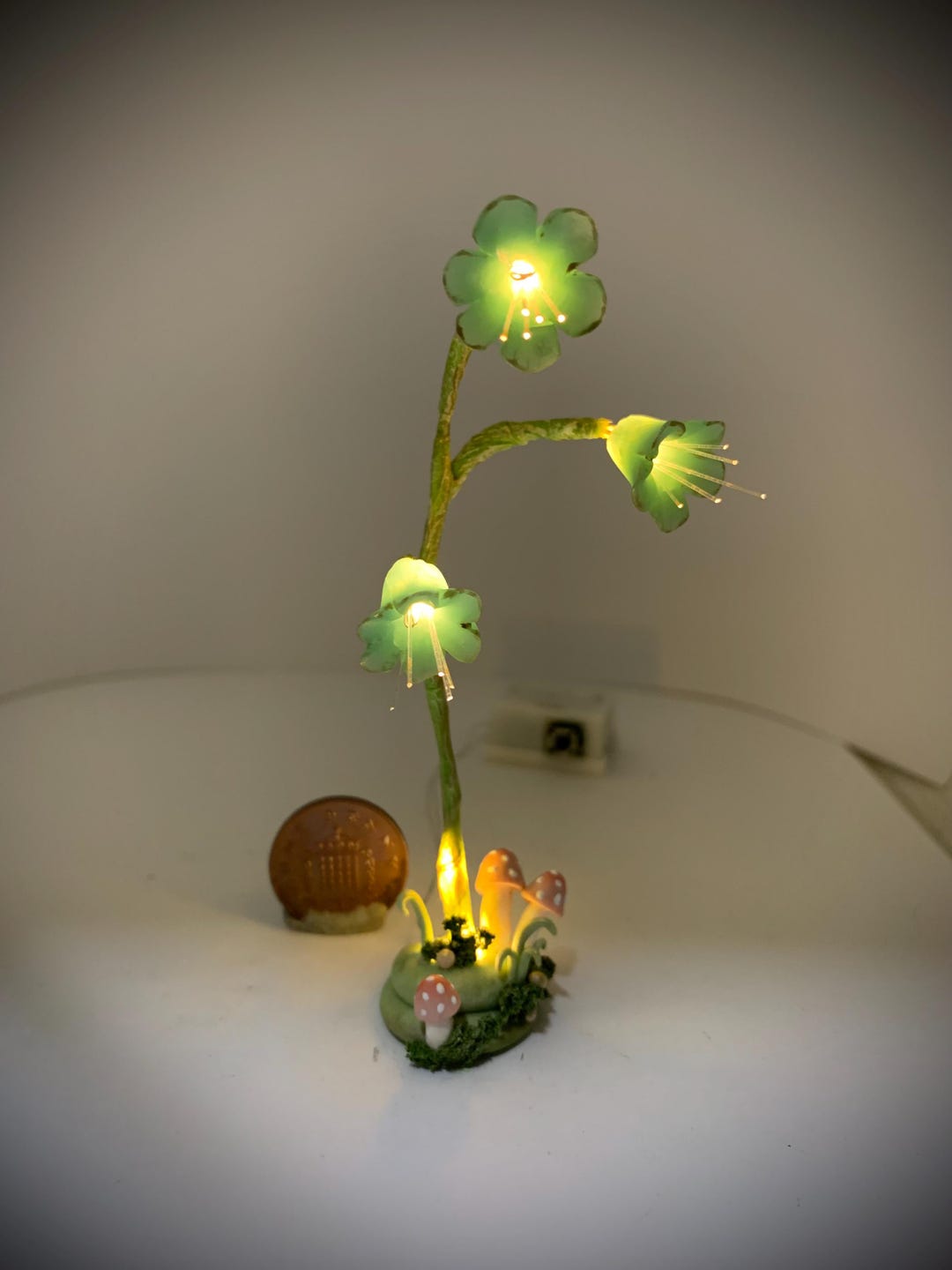 12th Scale Light up Floral Floor Lamp Ooak Handmade Collectable ...
