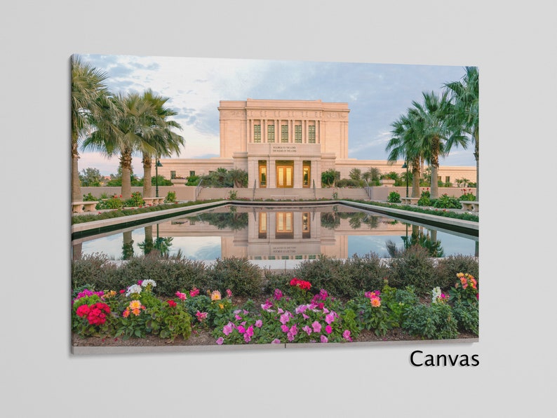 Arizona, Mesa LDS Temple Reflecting Pond - Etsy