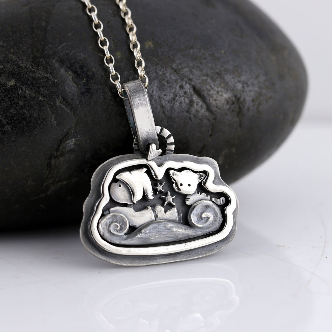 Guardian Keeper Boy Flying on His Magic Carpet. Sterling Silver ...