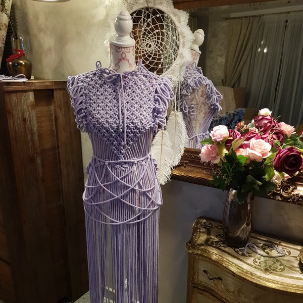 Macrame Dress - Etsy