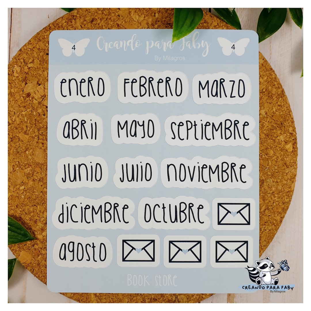 Months of the Year Stickers. Stickers for Organization. Planner Sticker ...