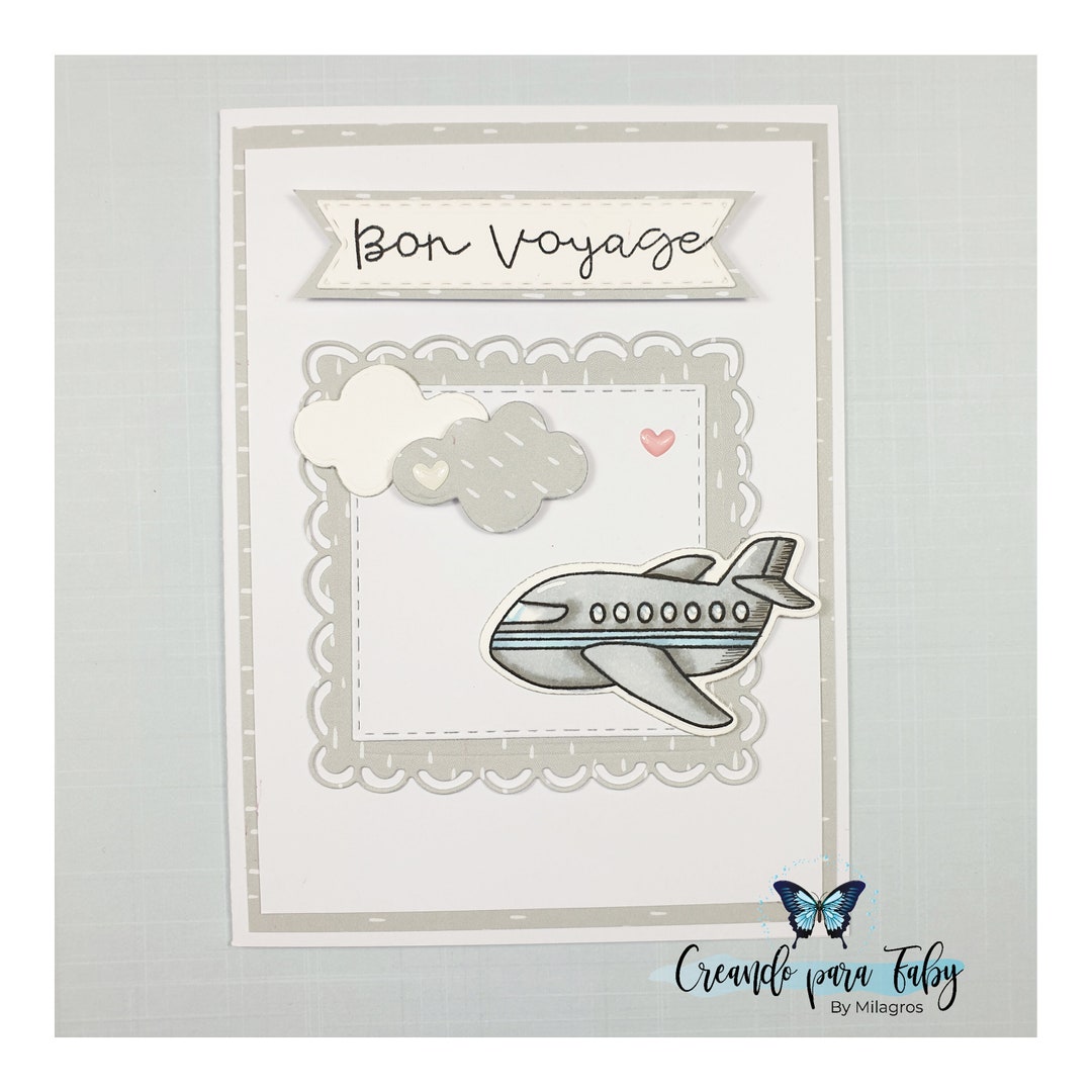 Bon Voyage Card. Congratulations Trip. Farewell Card. Travel Wishes ...