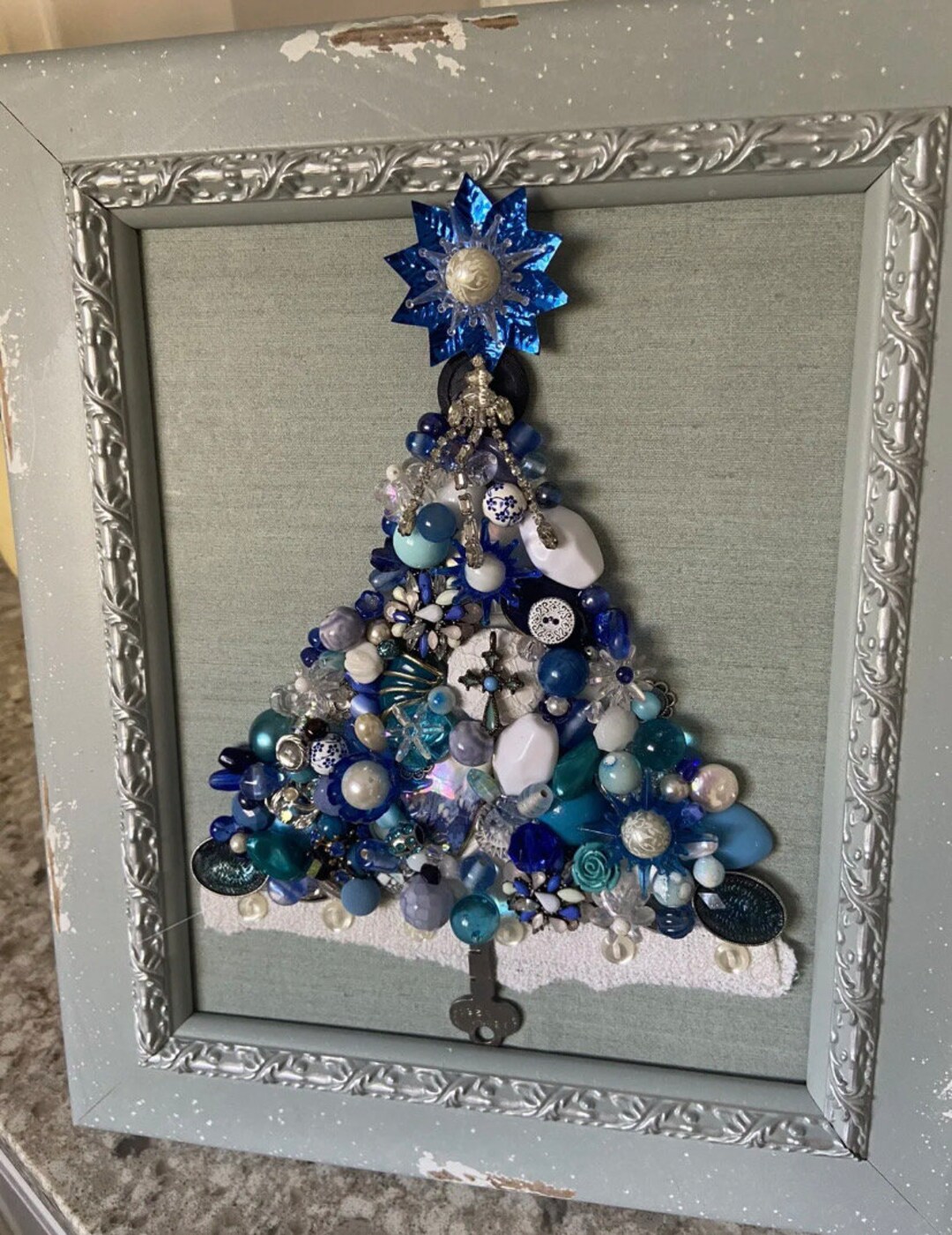 Vintage Jewelry Christmas Tree Framed Art 8x10 Decoration Gift - Etsy