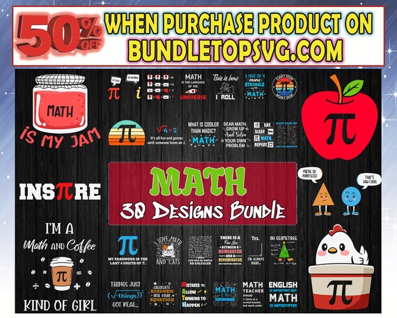 30 Design Bundle Math Svg School Svg Math Svg Math Png | Etsy