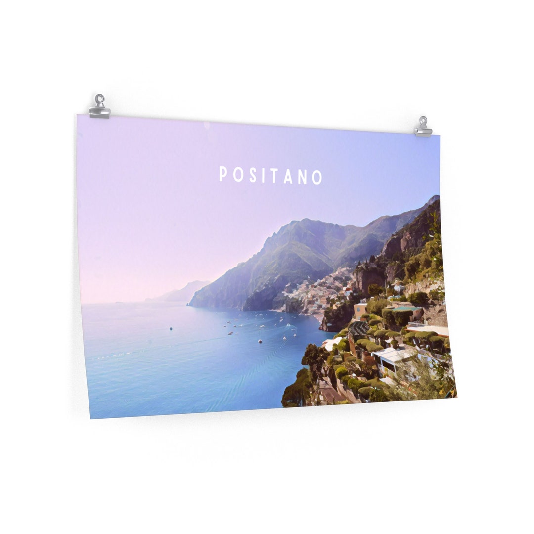 Positano, Italy (with Text), Vintage Travel Poster - Etsy