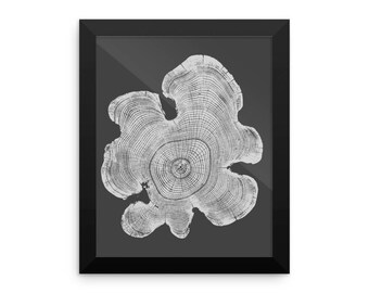 Tree ring art print | Etsy