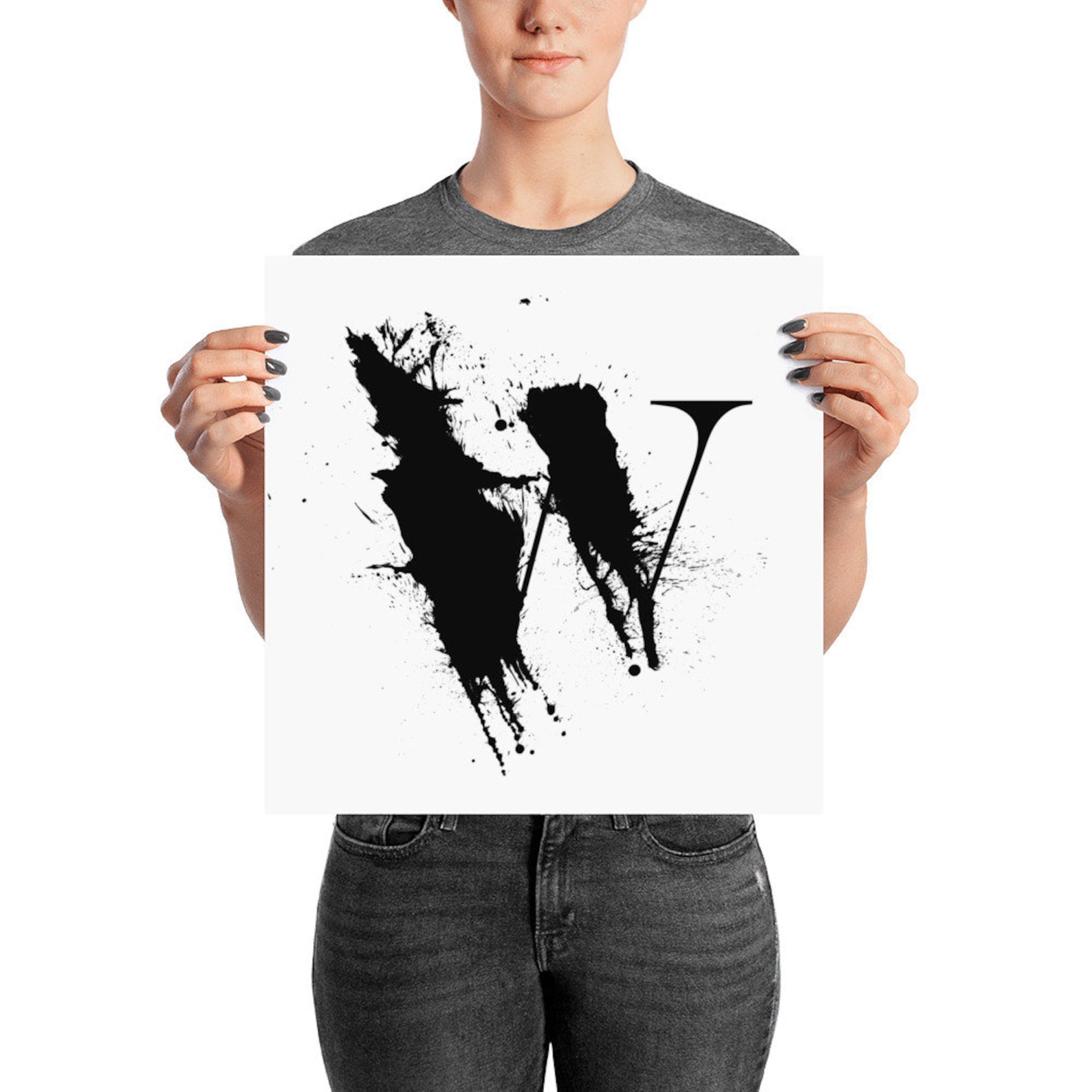 Letter W, Abstract Calligraphy, Modern Calligraphy, Custom Initials ...