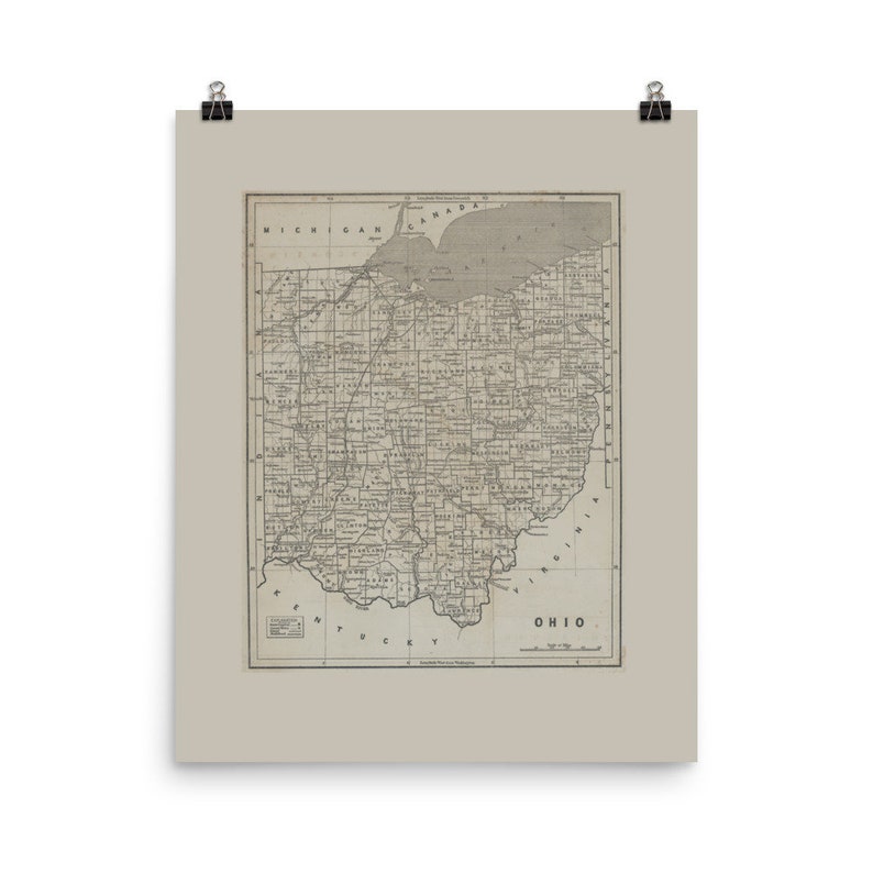 Map of Ohio Map From 1842 Vintage Map of Ohio State Maps - Etsy