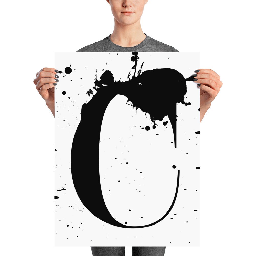 Letter C Abstract Calligraphy Modern Calligraphy Custom - Etsy