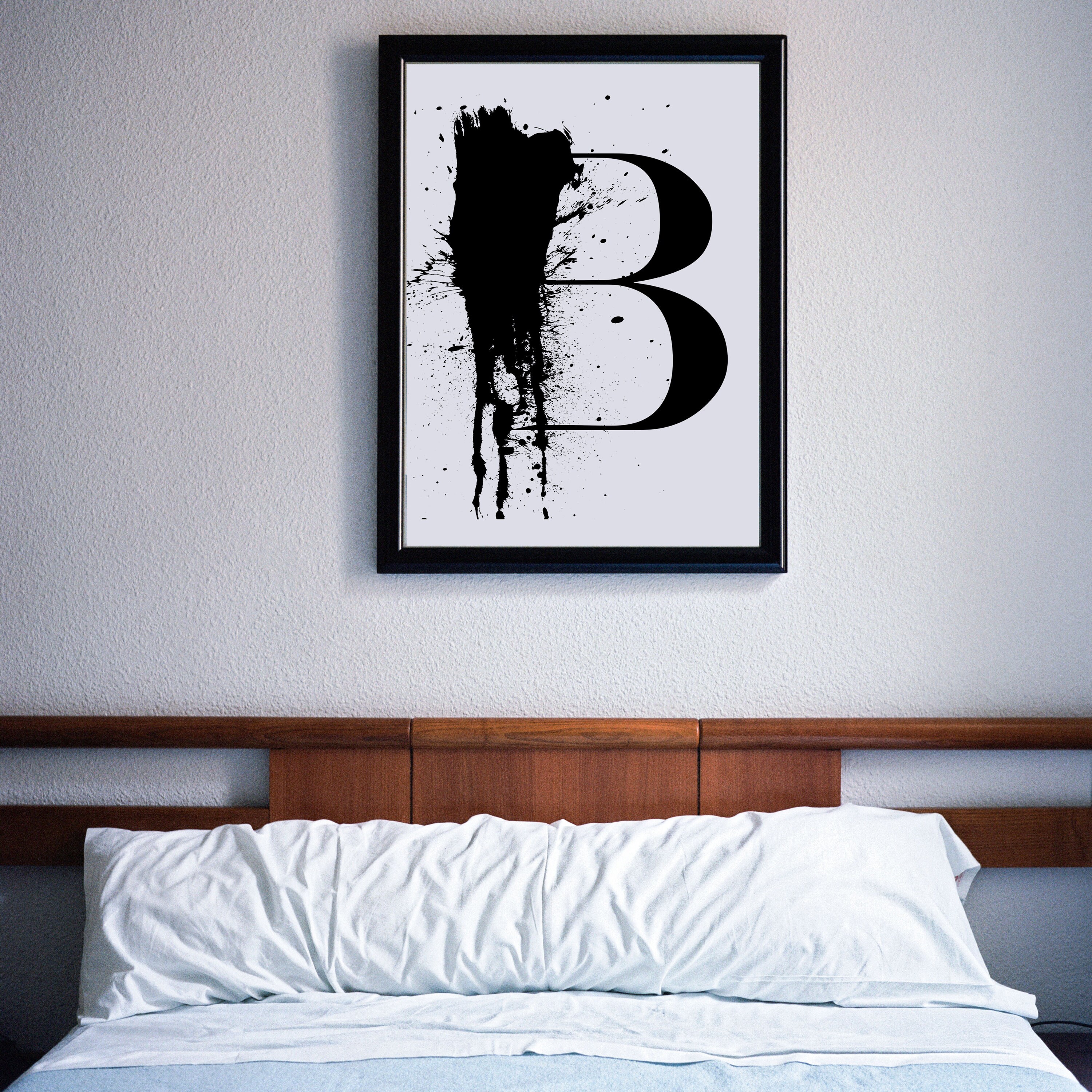 Letter B Abstract Calligraphy Modern Calligraphy Custom - Etsy