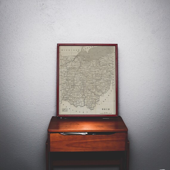 Map of Ohio Map From 1842 Vintage Map of Ohio State Maps - Etsy