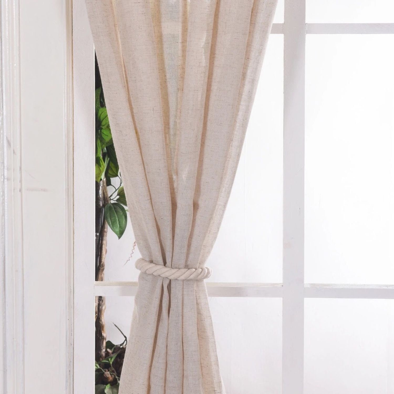 Boho Linen Curtains, Sheer Linen Curtains, Extra Wide Curtains, Luxury ...