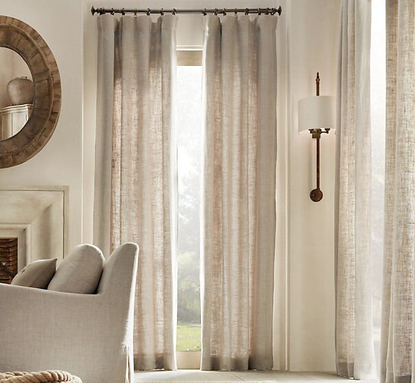 Curtain Panelslined Curtain Panelslinen Curtainslinen - Etsy