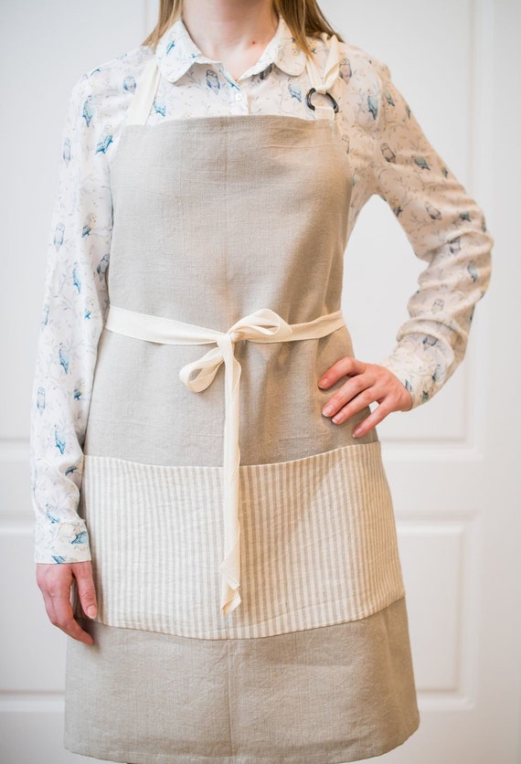 Linen Aprons for Womenfull Apronscustom Apronteacher Apron | Etsy