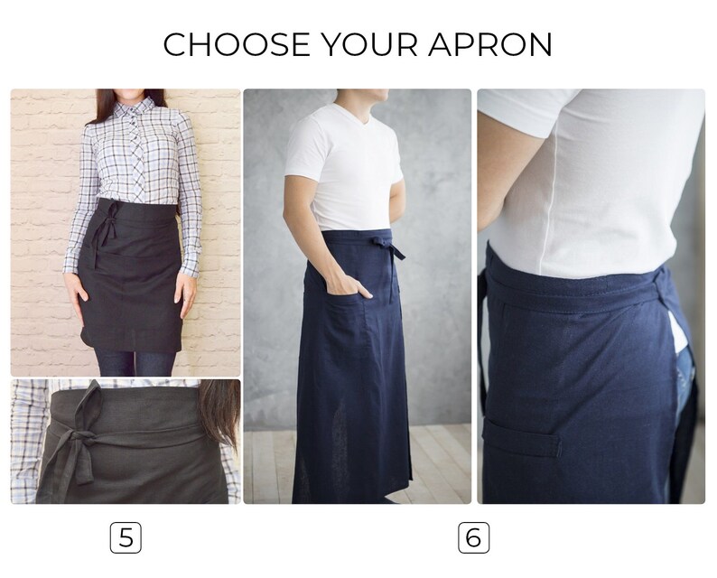 Linen Aprons for Womenfull Apronscustom Apronteacher Apron - Etsy