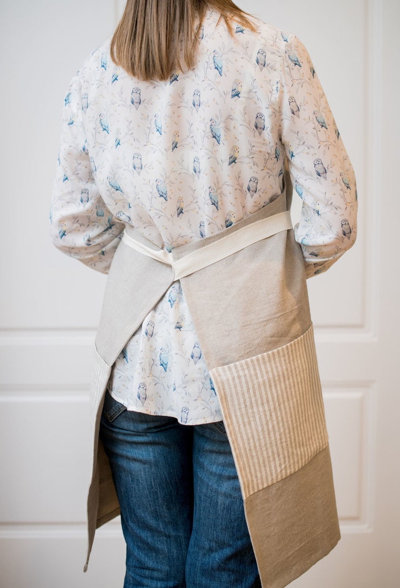 Linen Aprons for Womenfull Apronscustom Apronteacher Apron - Etsy